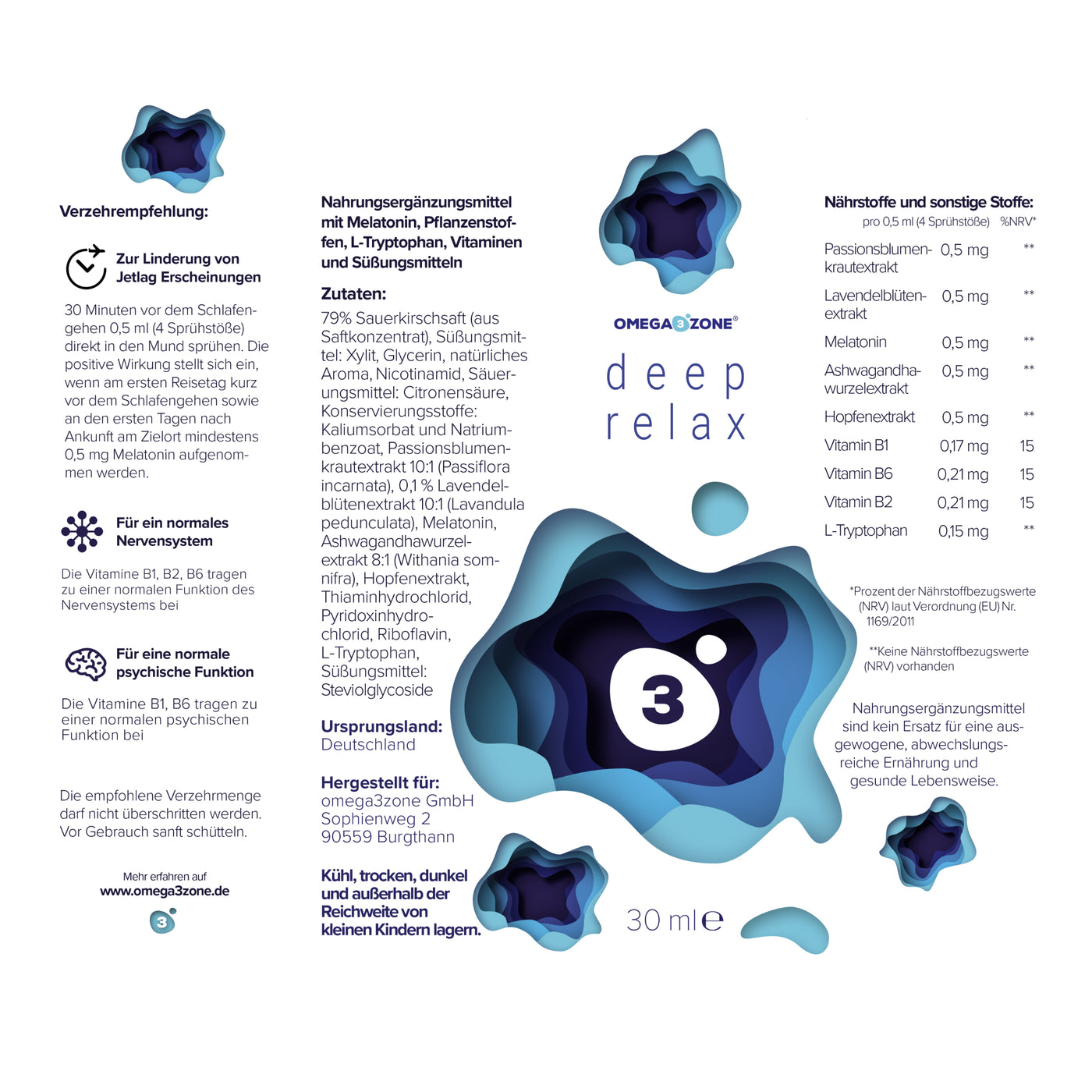 DeepRelax Schlafspray mit Melatonin | Jetzt testen